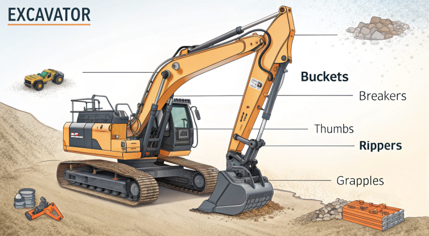 Which Types Of Excavator Attachments Useful 7 Tips
